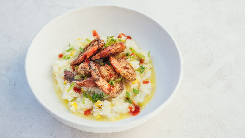 Seared Shrimp and Charred Corn Grits – Field Company